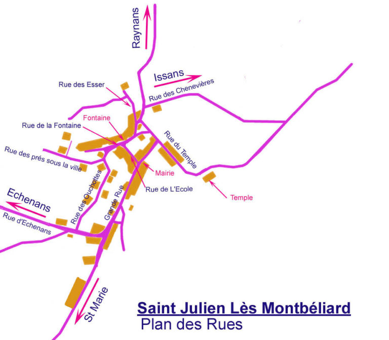 Plan des Rues – Saint-Julien-Lès-Montbéliard